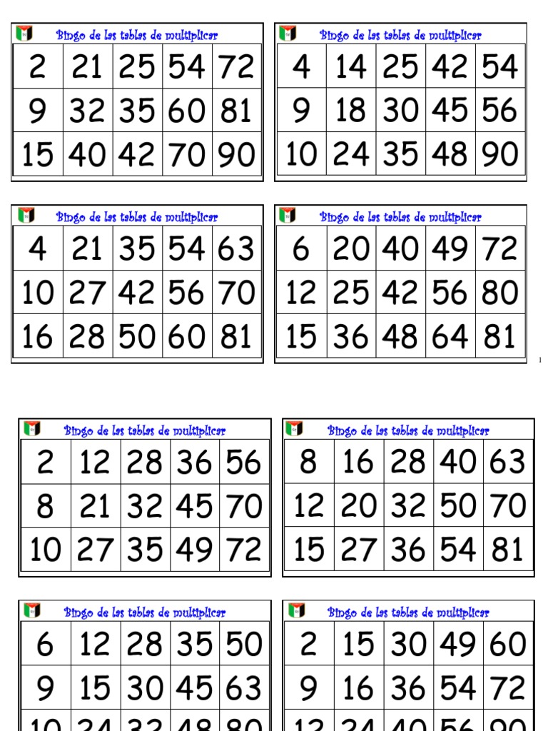 CARTONES BINGO | PDF