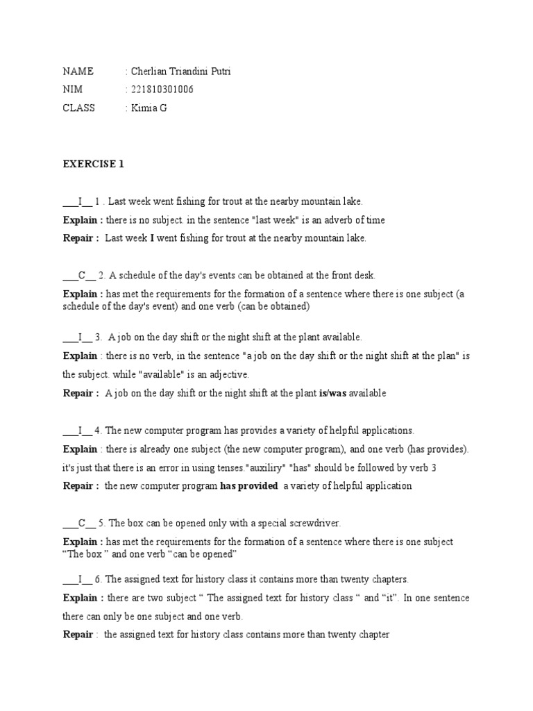 Tugas Bing 1-1 | Download Free PDF | Verb | Linguistic Typology