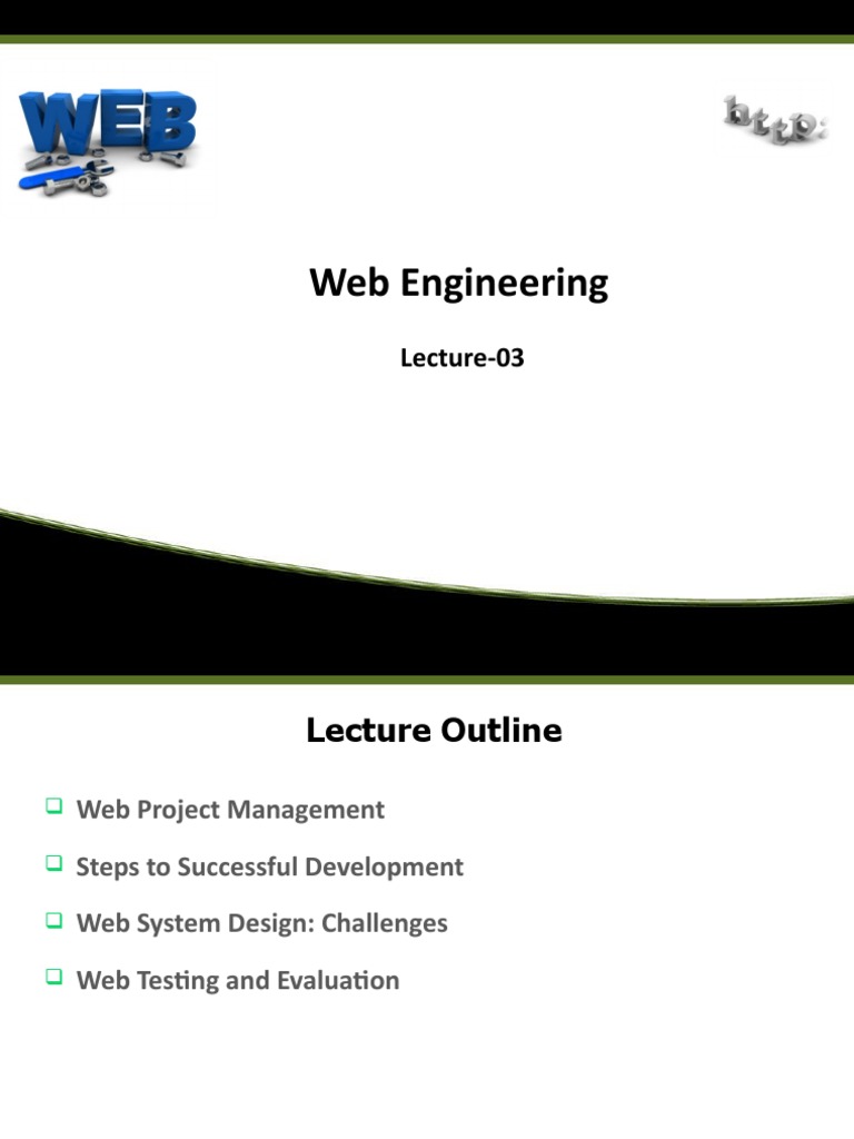 Web Engineering Lec 03 | PDF | Project Management | World Wide Web Web Engineering Lec 03 | PDF | Project Management | World Wide Web