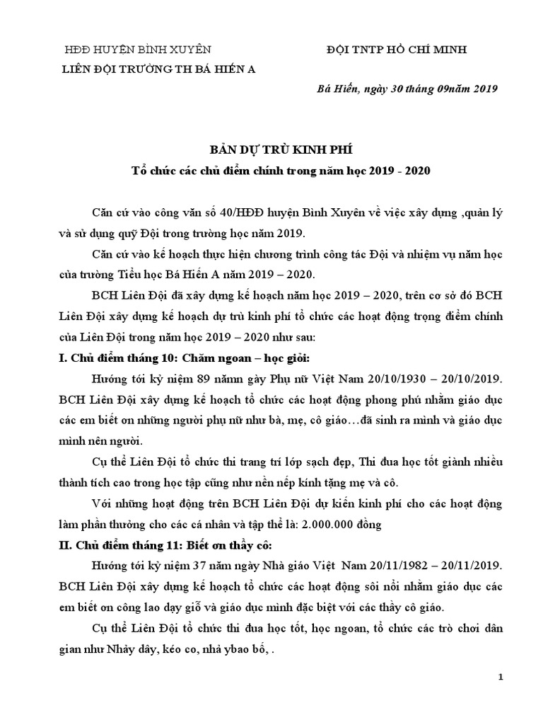 B N D Trù Kinh Phí | PDF