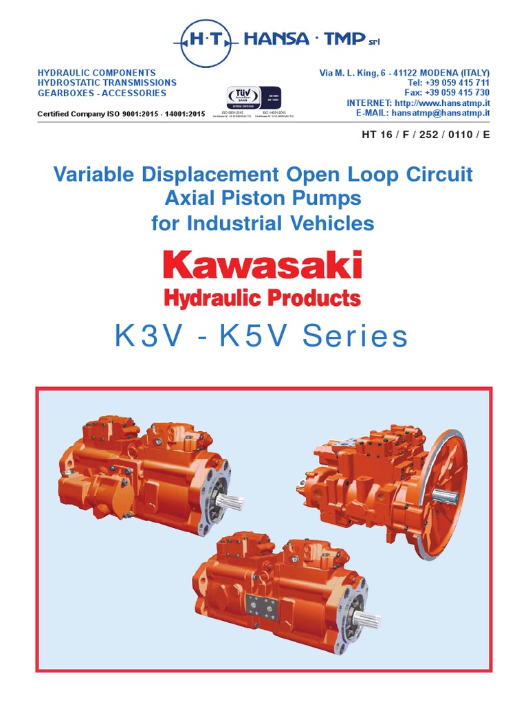 K3V - K5V Series: Variable Displacement Open Loop Circuit Axial Piston ...