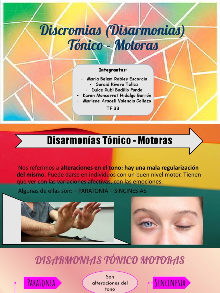 Discromias (Disarmonias) Tónico - Motoras | PDF | Músculo esquelético ...