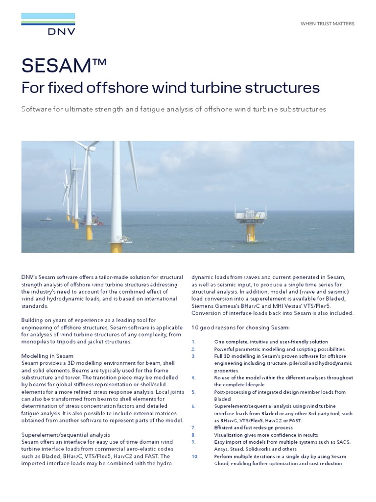 Sesam For Fixed Offshore Wind Turbine Structures Flyer - tcm8 58839 ...