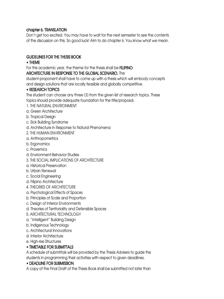 Architectural Thesis Manual 006 | PDF | Thesis