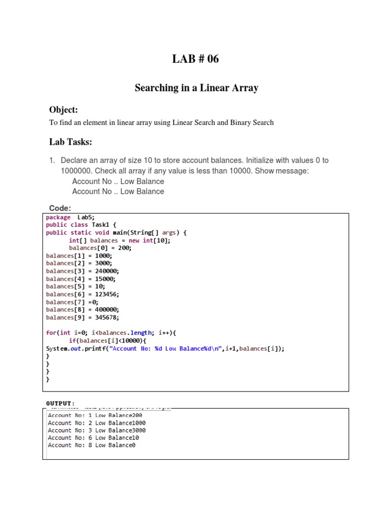 Lab 6 Dsa | PDF | Teaching Methods & Materials | Computers