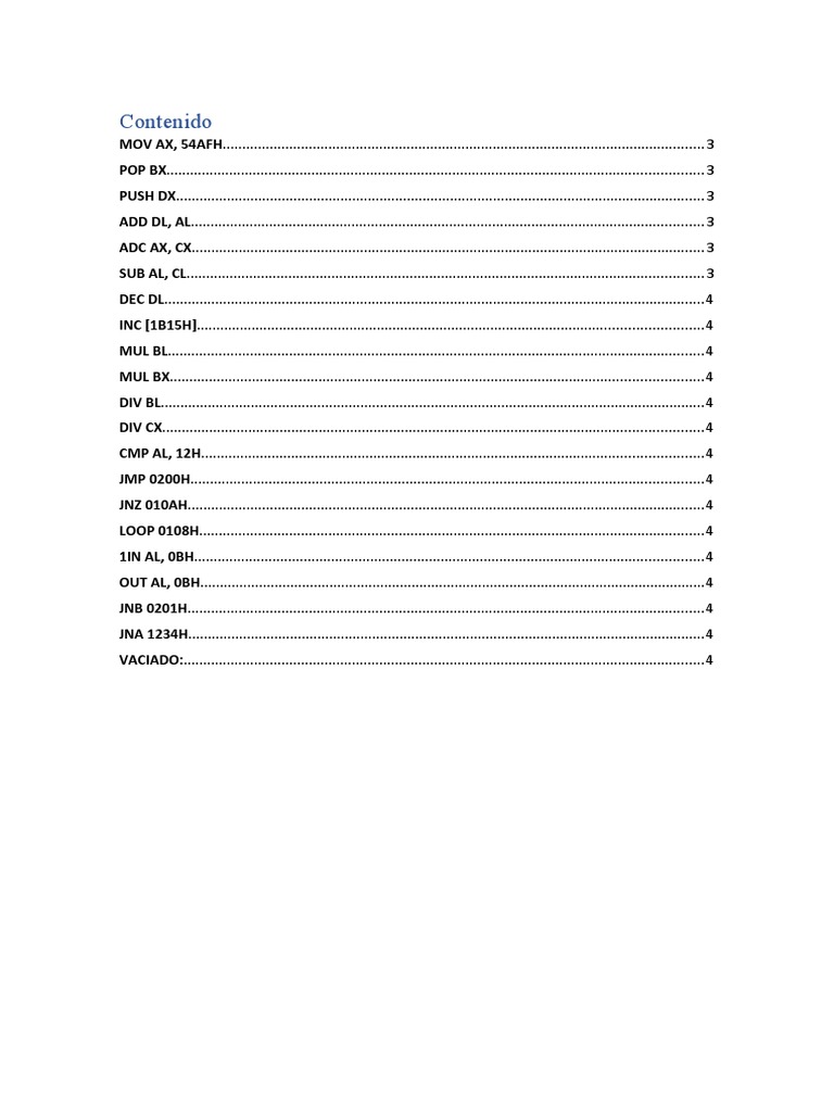 Codigo Maquina Ejercicios | PDF
