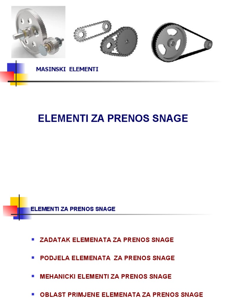 Elementi Za Prenos Snage | PDF