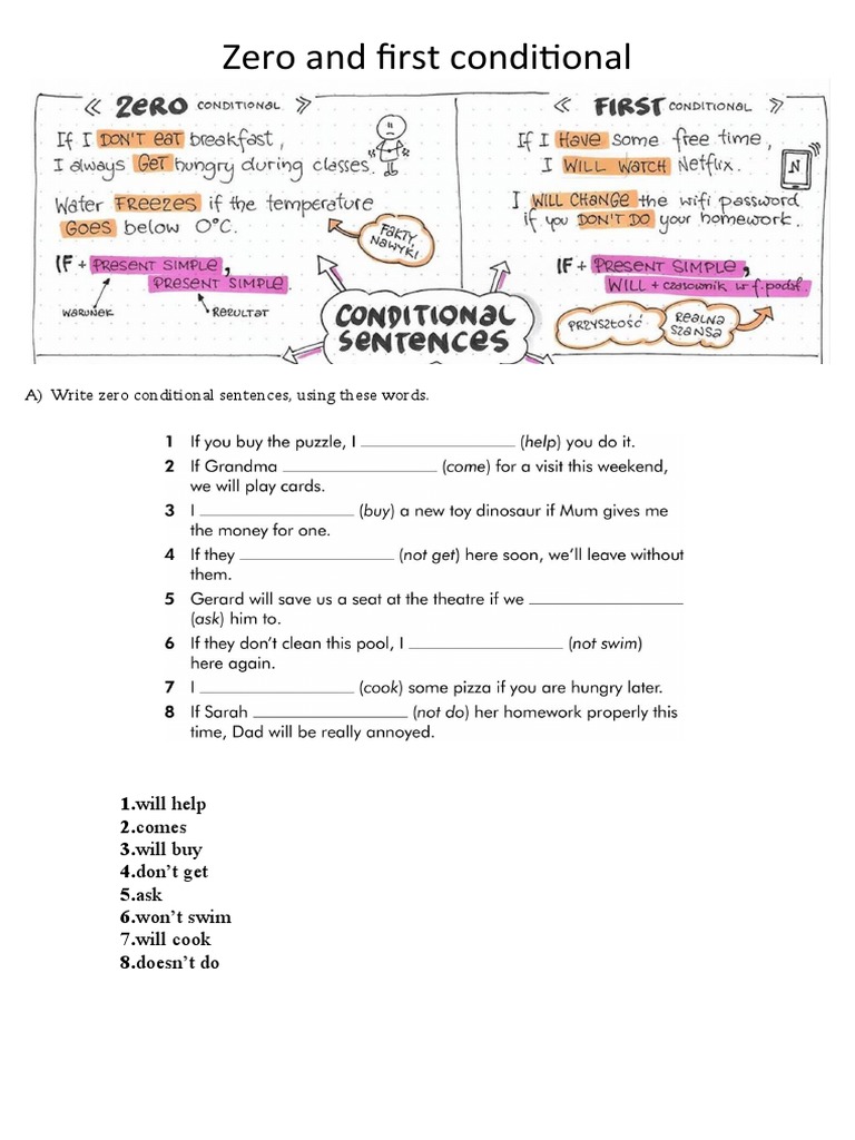Zero and First Conditional | PDF