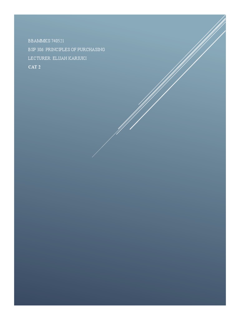 Procurement Procedures Cat 2 | PDF | Supply Chain | Procurement