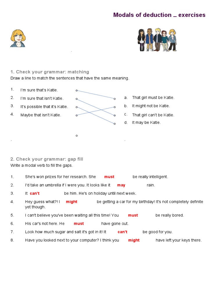 Modals of deduction exercises | PDF