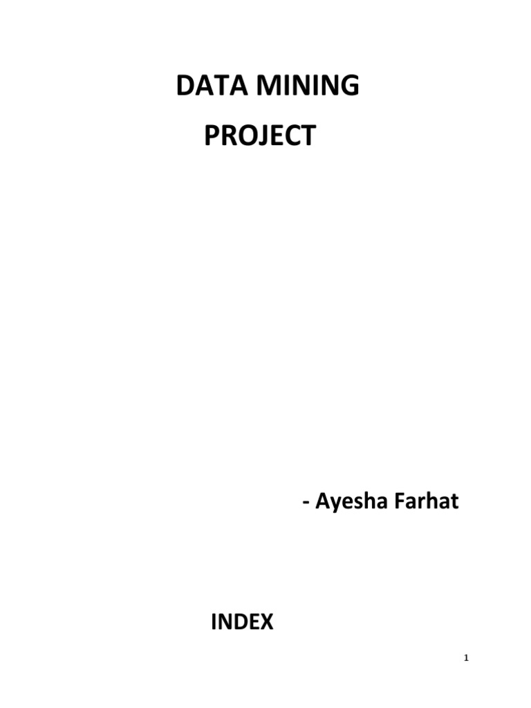Data Mining Project Optimal Pca Components Pdf Principal Component Analysis Cluster Analysis