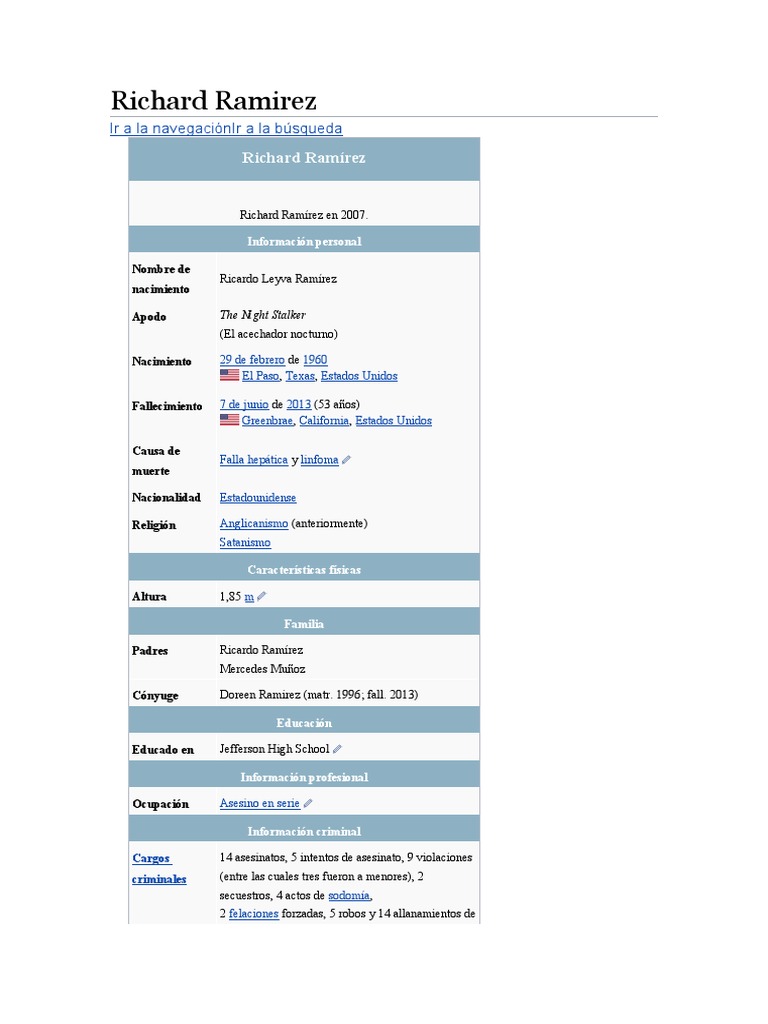 Richard Ramirez | PDF