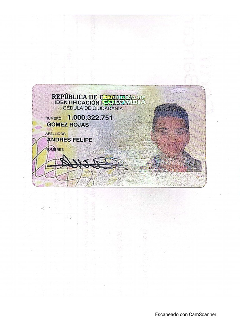 Cédula de Ciudadanía | PDF