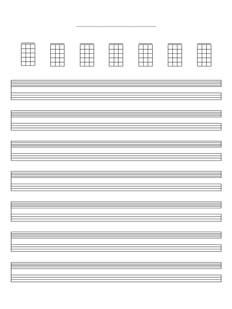 Tab & Chords Ukulele Blank | PDF