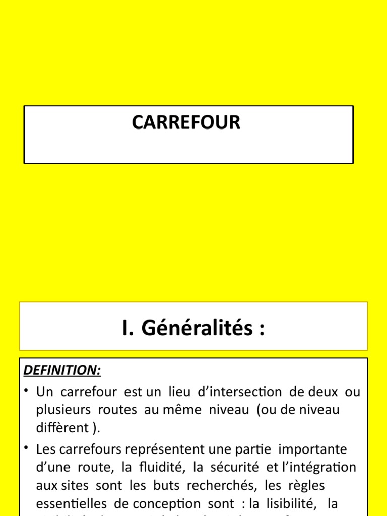 Types et définitions de carrefours routiers | PDF | Intersection (Route ...