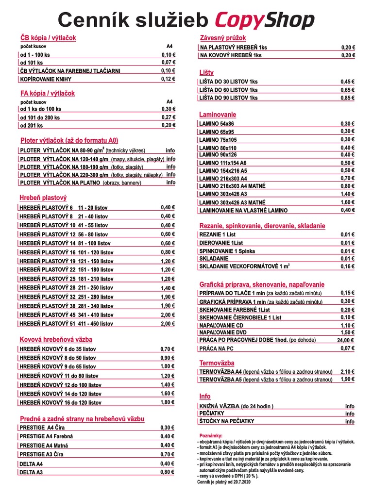 Cennik | PDF