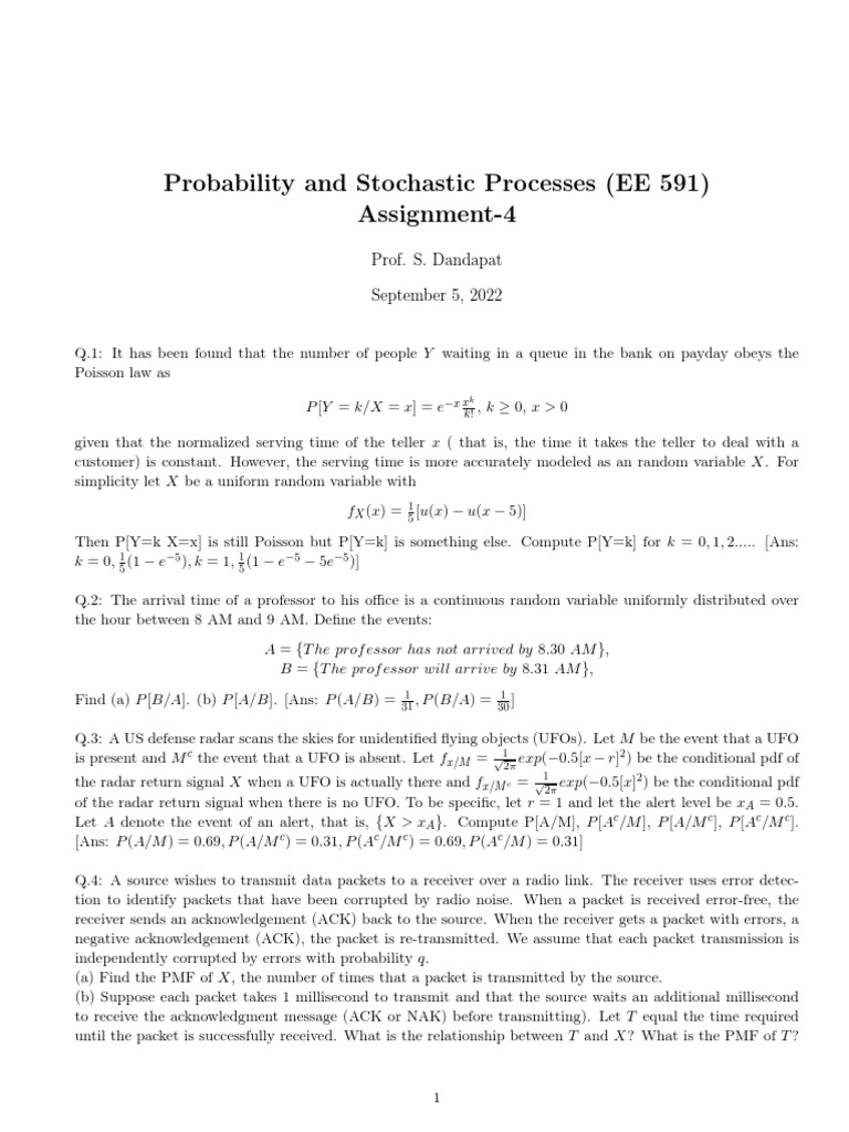 Analysis of Probability Distributions and Stochastic Processes in Modeling Queue Times, Arrival ...
