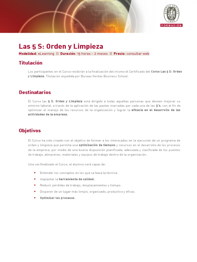 Las 5S Orden y Limpieza | PDF | Lean Manufacturing | Economias