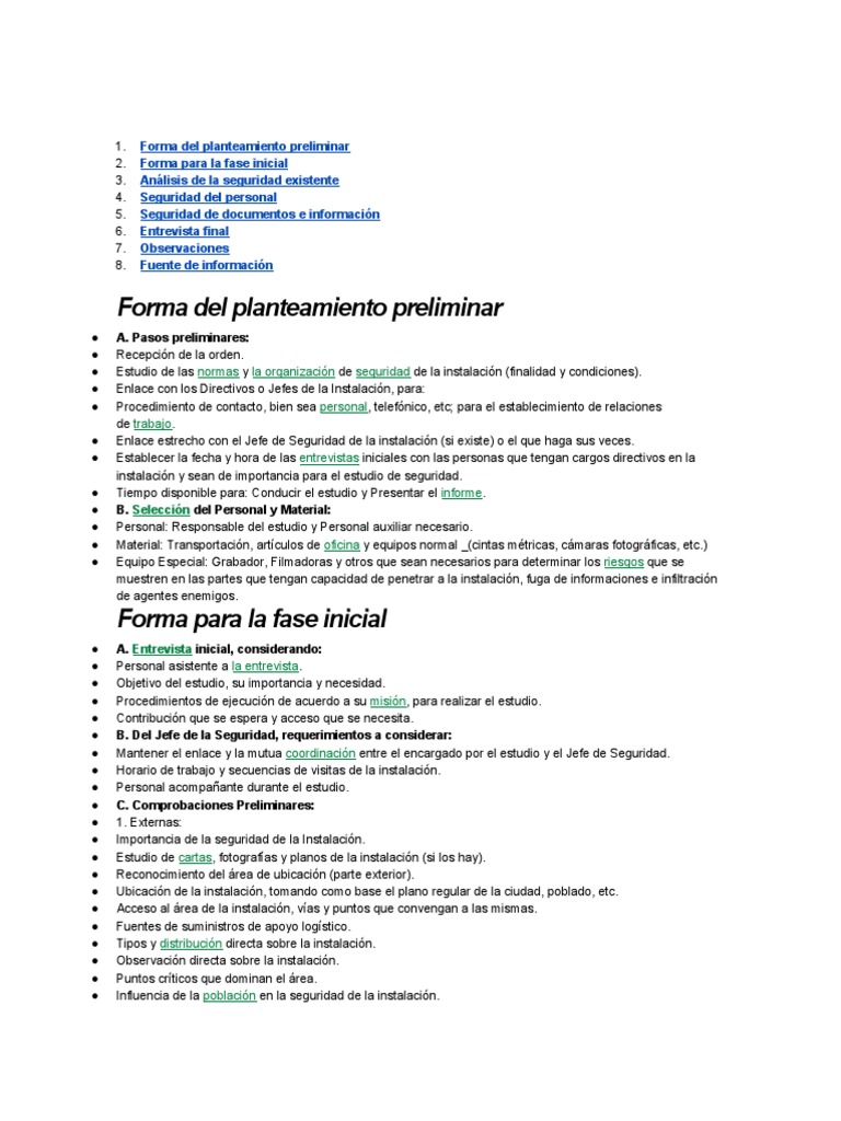 Análisis completo de la seguridad física, del personal y de la información en una instalación ...