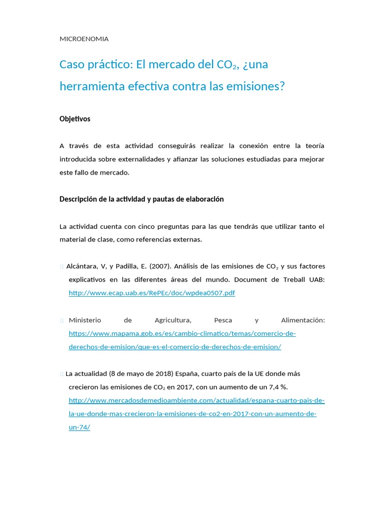 El Mercado Del Co2 | PDF | Exterioridad | Economias