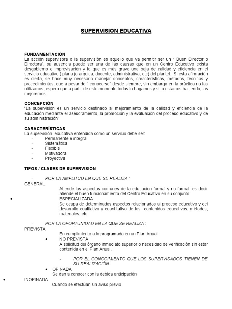 Supervisión educativa