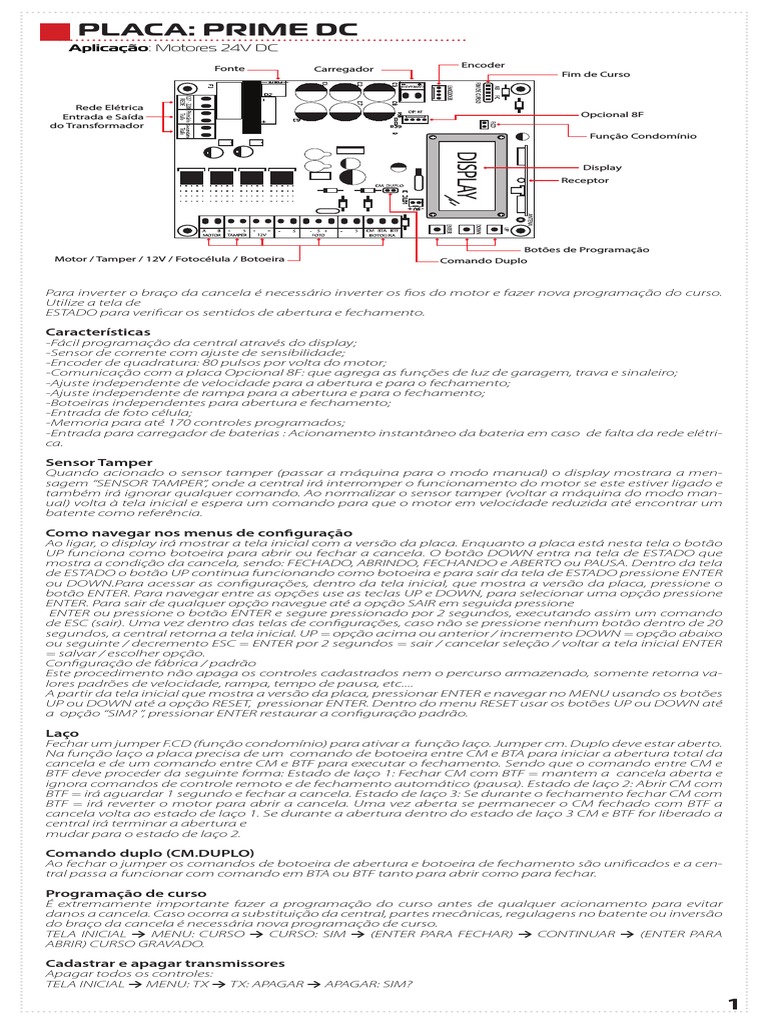 Manual Prime DC | PDF | Motores | Bens manufaturados