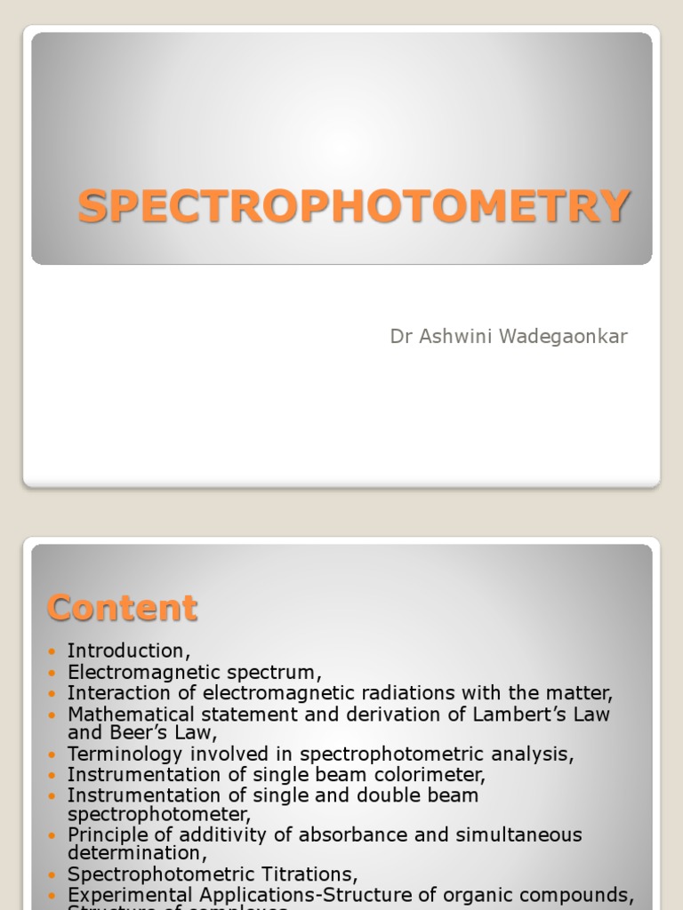621 Unit 3 | PDF | Absorbance | Spectrophotometry