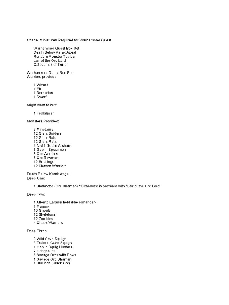 Minis Needed | PDF | Fantasy | Fantasy Creatures