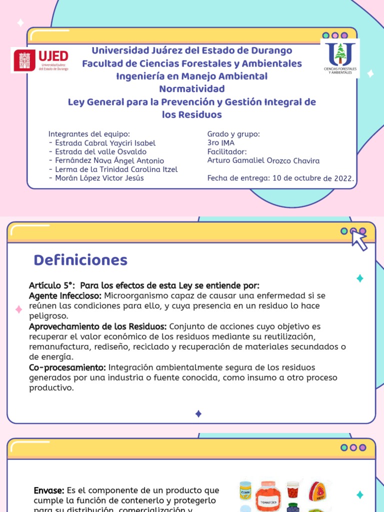 Ley General para La Prevención y Gestión Integral de Residuos | PDF | Residuos | Residuos ...