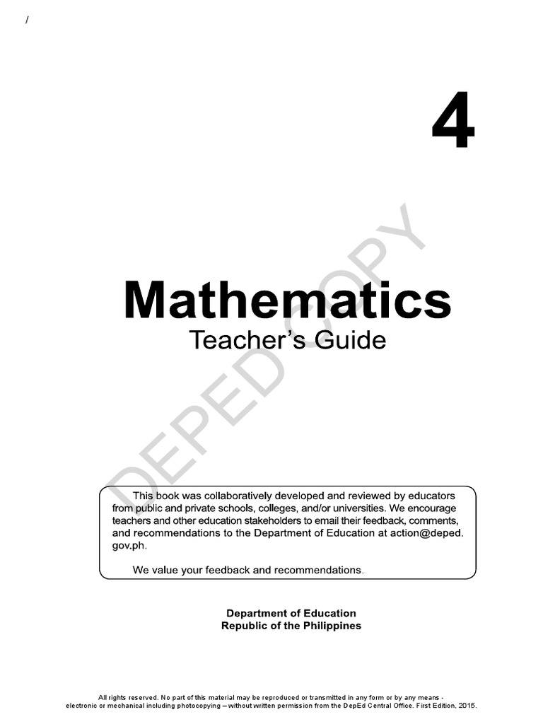 TG - Math 4 - Q3 | PDF