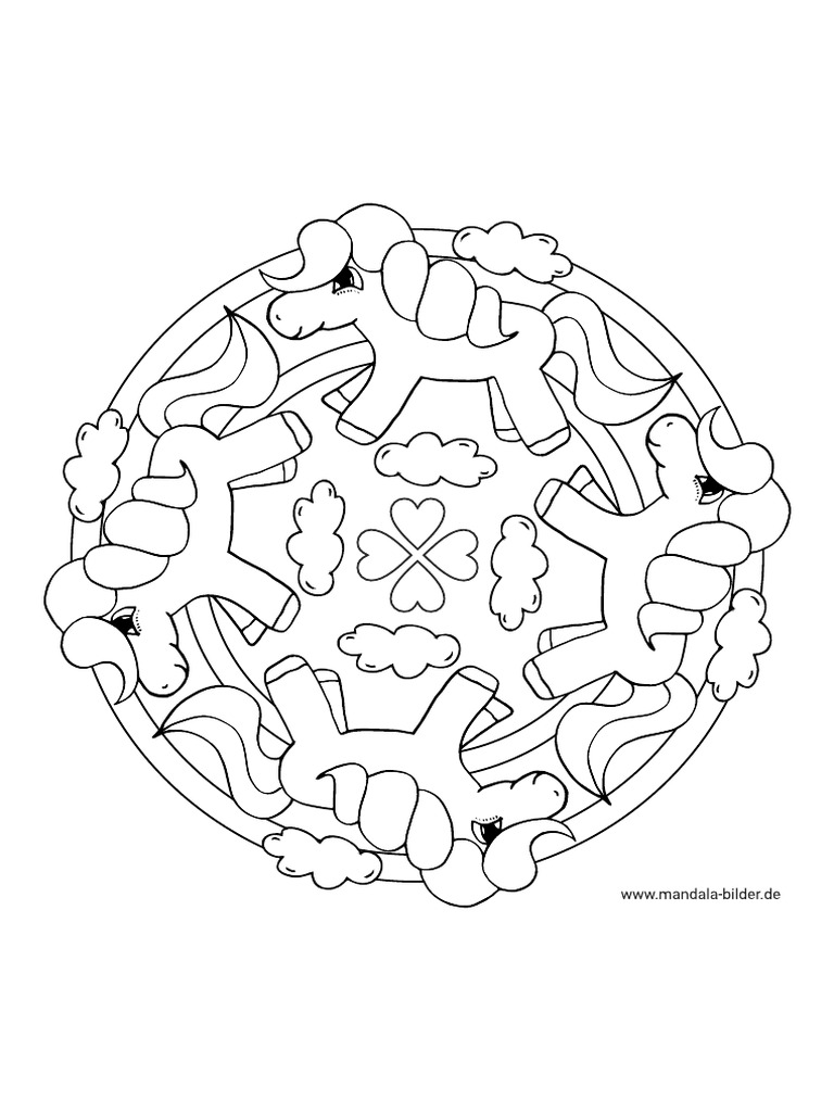 Pony Mandala Ausmalbild | PDF