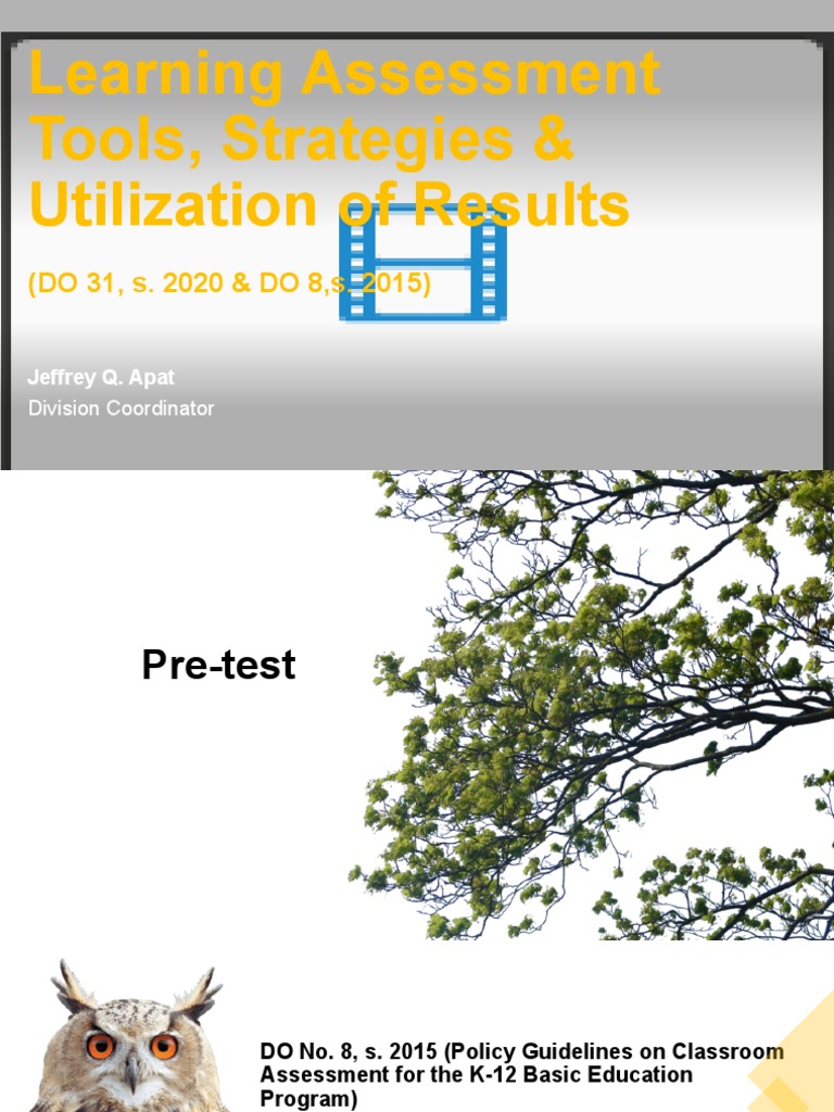 Learning Assessment Tools, Strategies & Utilization of Results | PDF ...