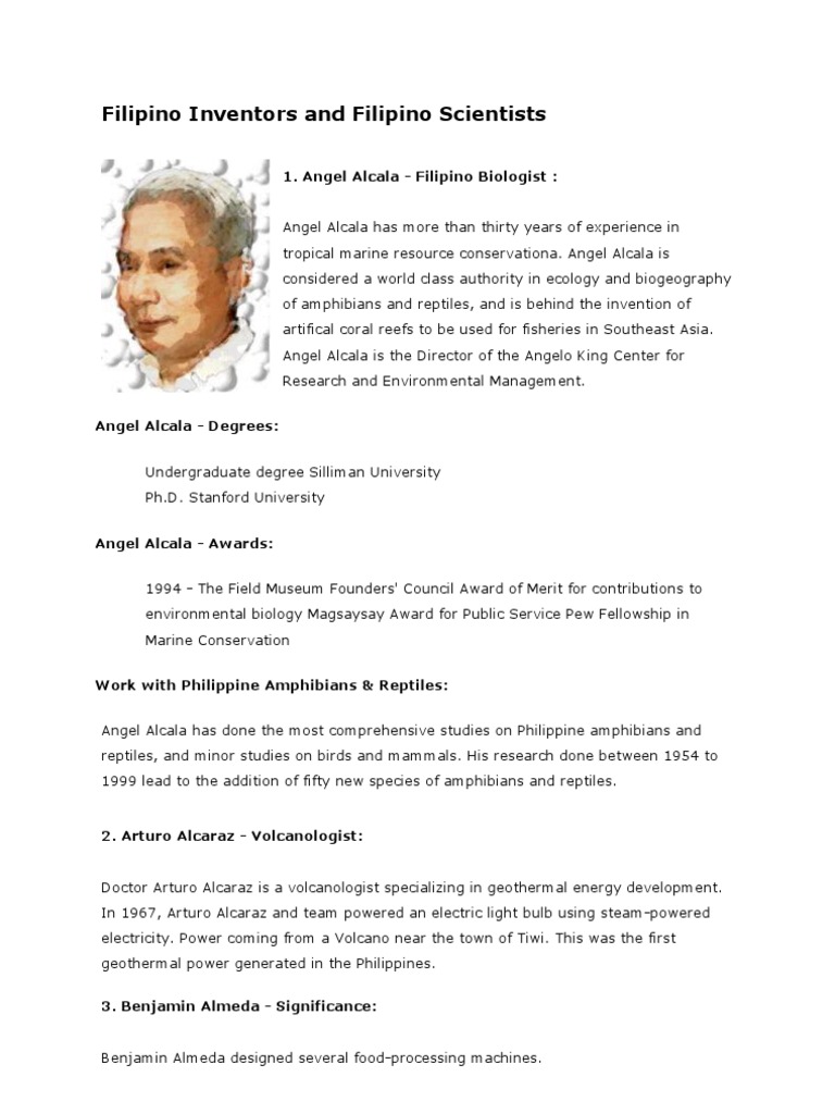 Filipino Scientists and Their Innovations | PDF | Agriculture | Nature