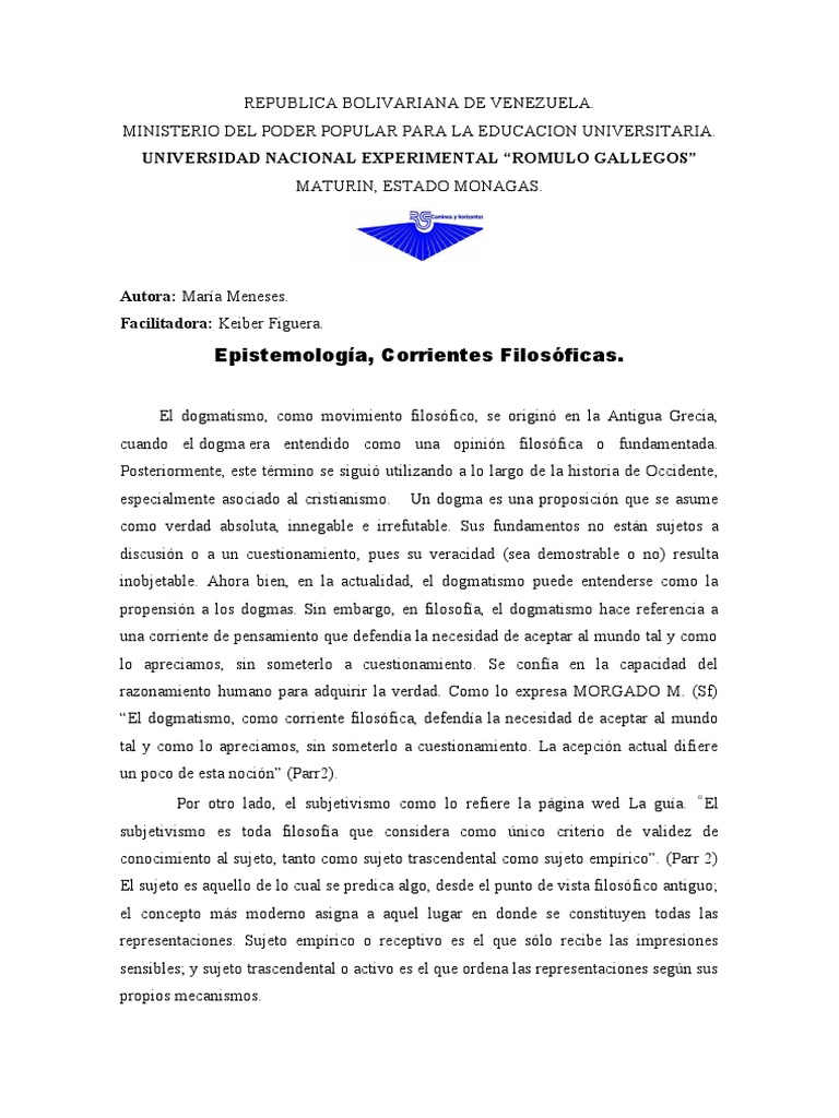 Ensayo Maria Meneses | PDF | Conocimiento | Relativismo