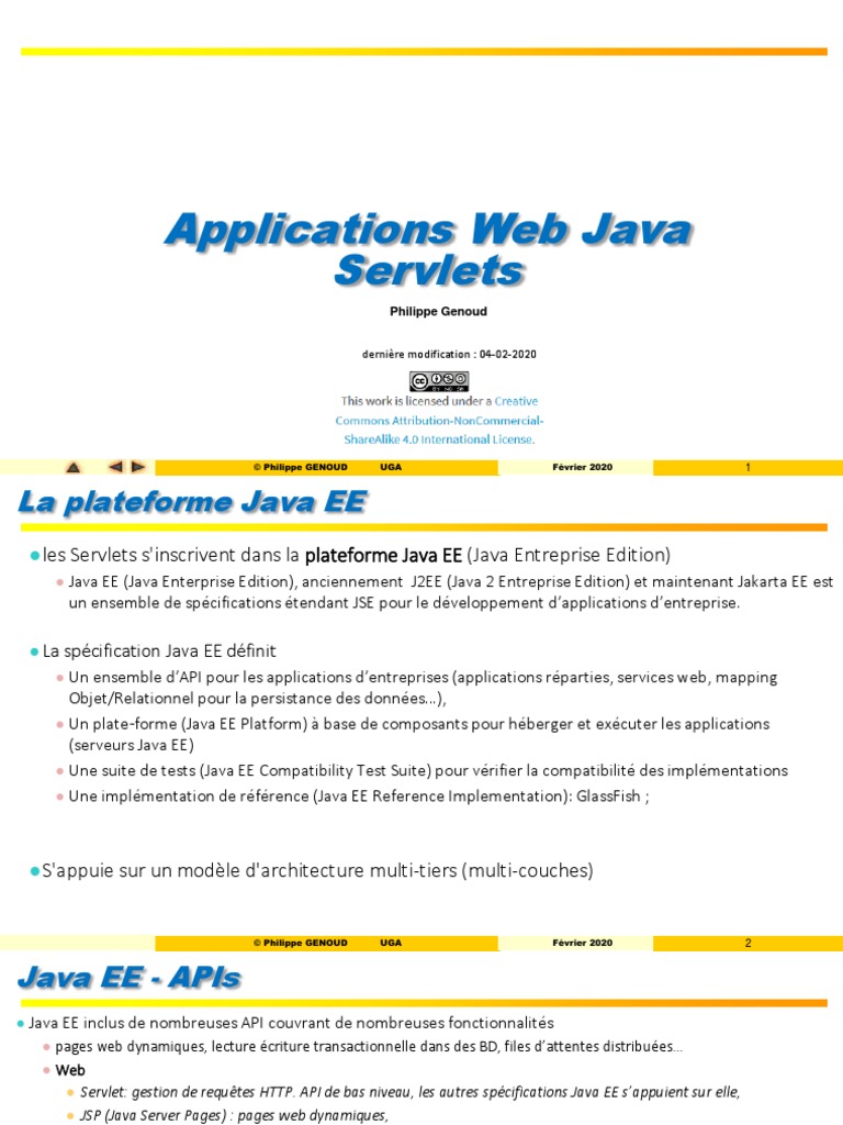PL2 15servlets | PDF | Java (Langage de programmation) | Internet