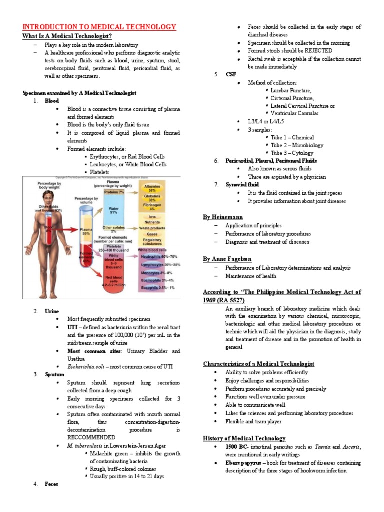 Overview of Medical Technology Roles | PDF | Medicine | Clinical Medicine