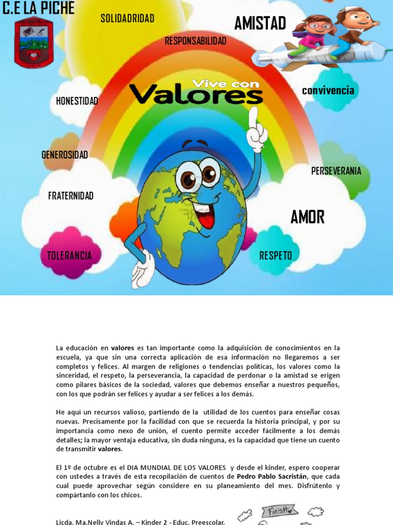 Cuaderno de Valores | PDF | Amor | Educación de la primera infancia