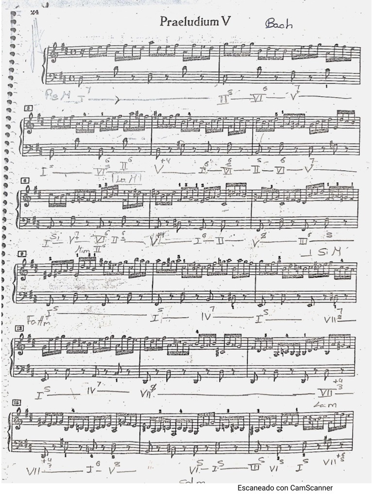Preludio V (Bach) | PDF