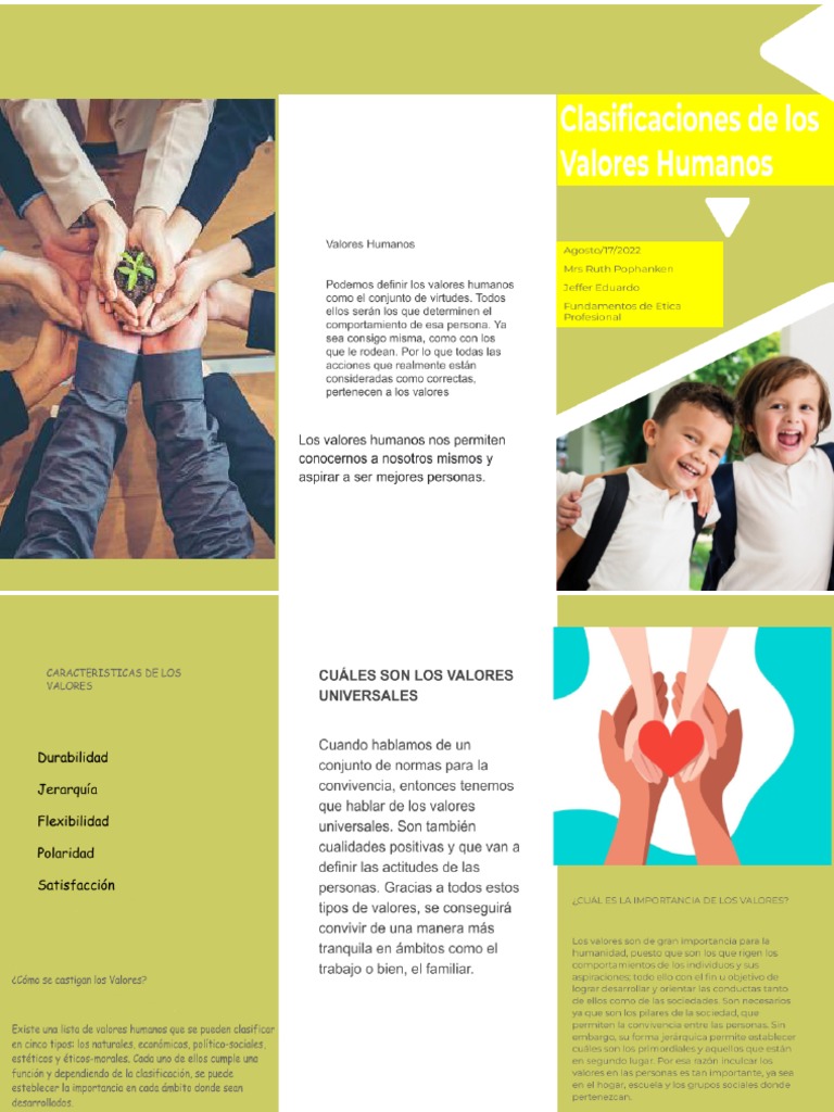 Plantilla de Triptico en Word | PDF