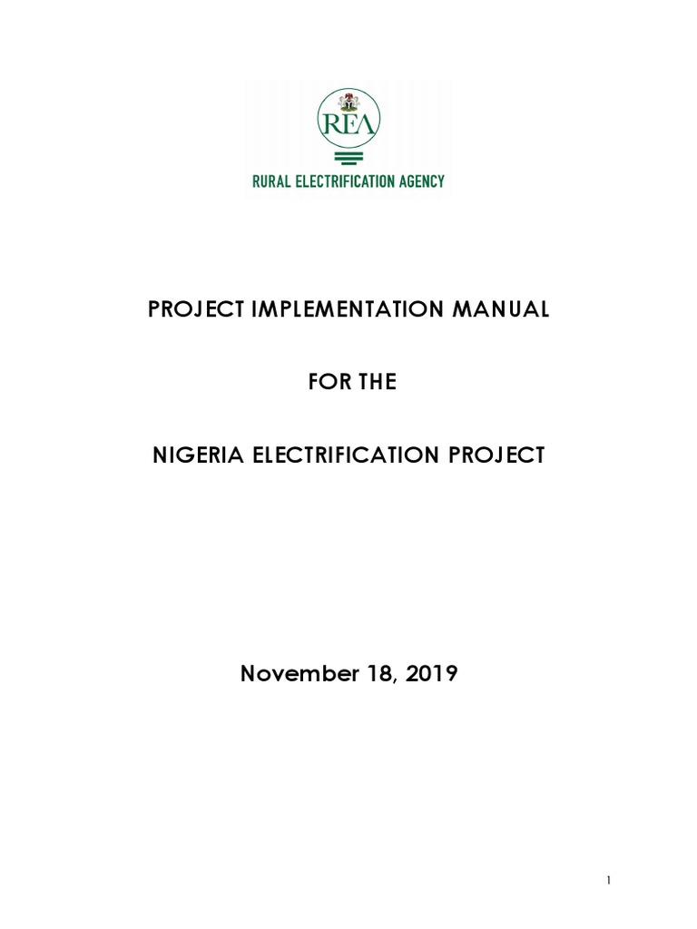 Nigeria Electrification Project Manual | PDF