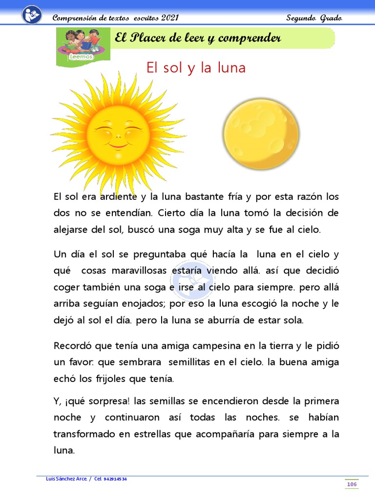 28 - Lectura - El Sol y La Luna | PDF