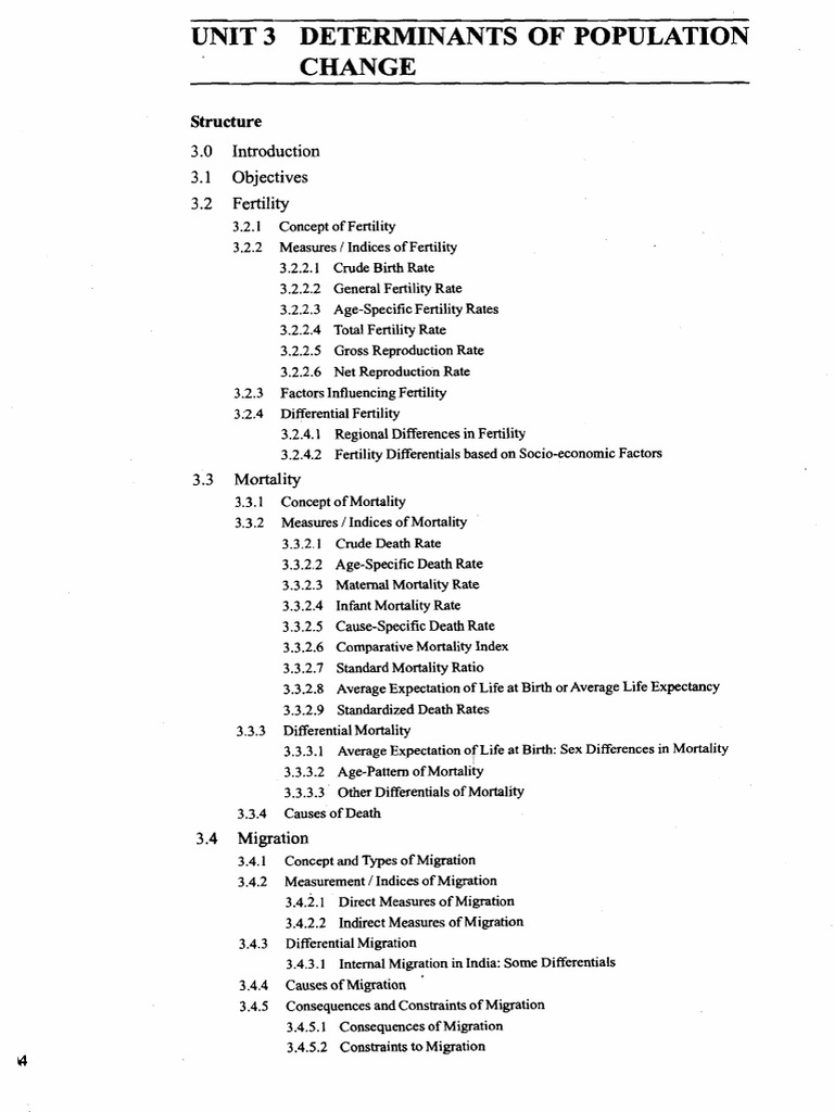 Fertility Mortality Migration Pdf Total Fertility Rate Demography