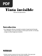 Experimento de La Tinta Invisible | PDF | Tinta | Papel