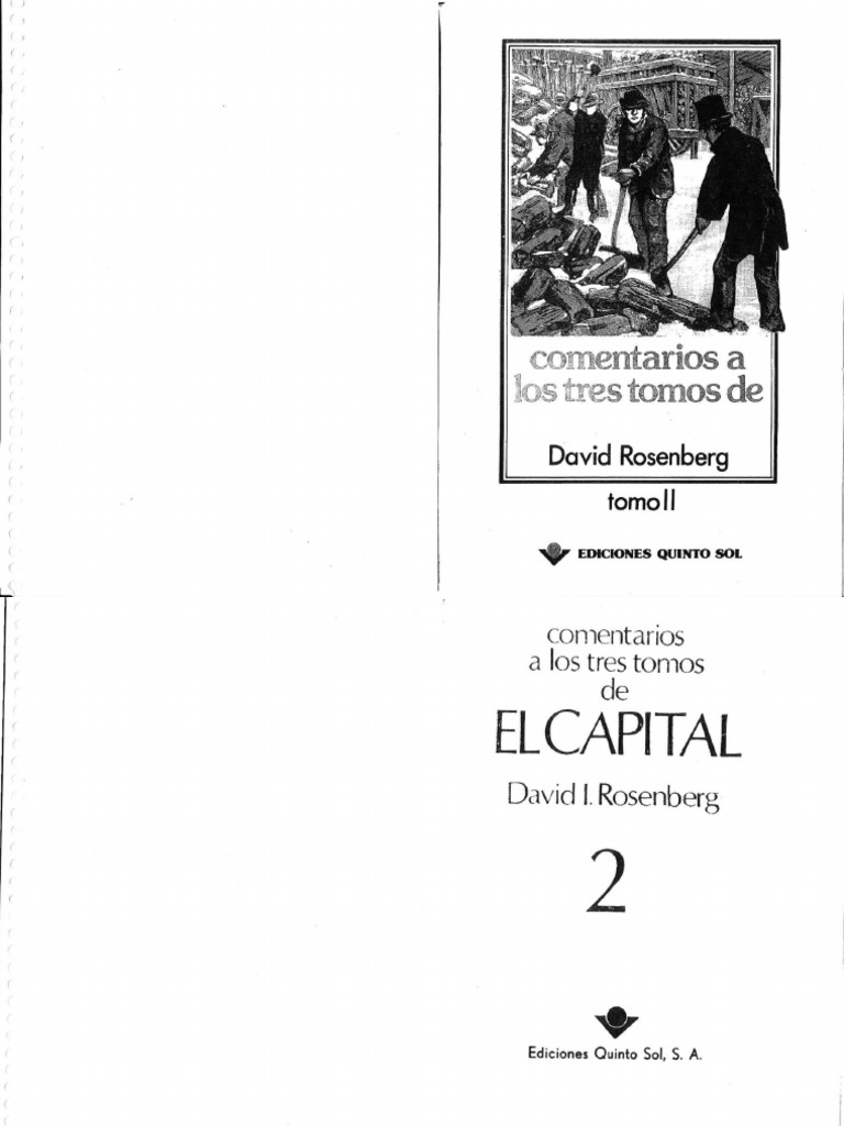 T. 2 Comentarios A Los 3 Tomos Del Capital-David Rosenberg | PDF | Capital (economía) | Karl Marx