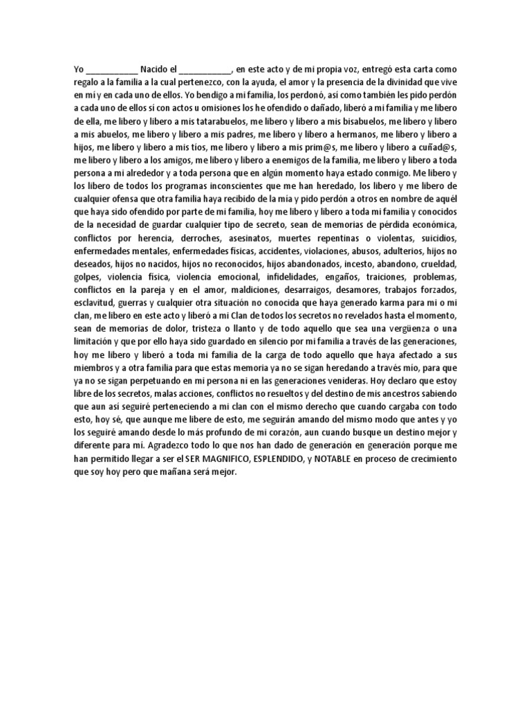Oracion de Liberacion Del Clan | PDF | Perdón Oracion de Liberacion Del Clan | PDF | Perdón