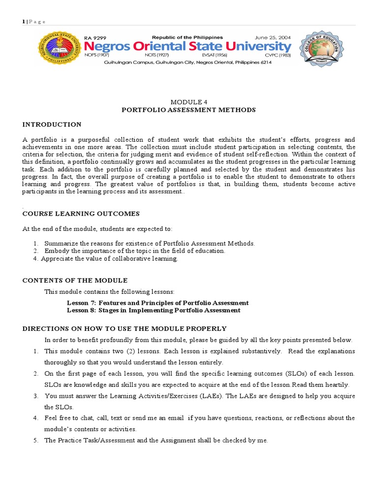 Assess 2 Module 4 Pdf Educational Assessment Teaching Method