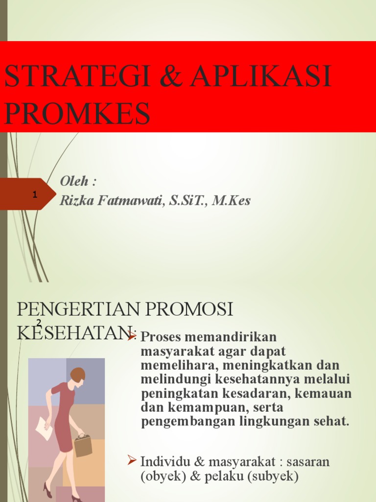 Strategi Dan Pendekatan Promkes | PDF