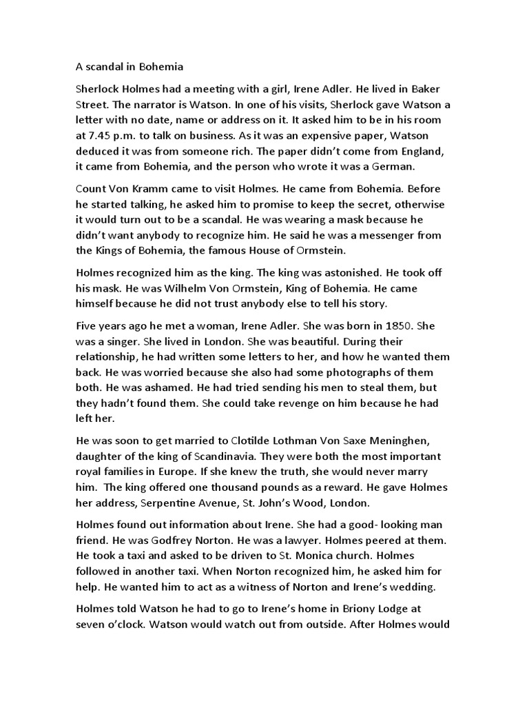 A Scandal in Bohemia | PDF