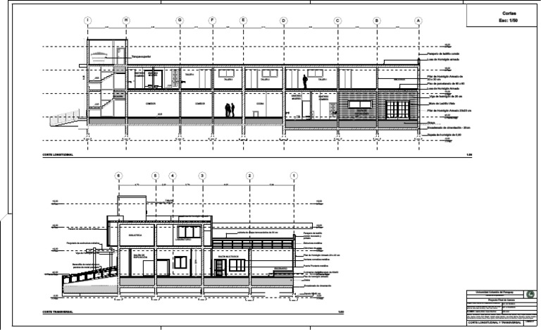 Cortes Longitudinal y Transversal | PDF | Materiales de construcción ...