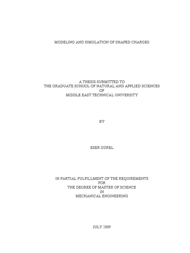 Modeling and Simulation of Shaped Charges | PDF | Explosive Material ...